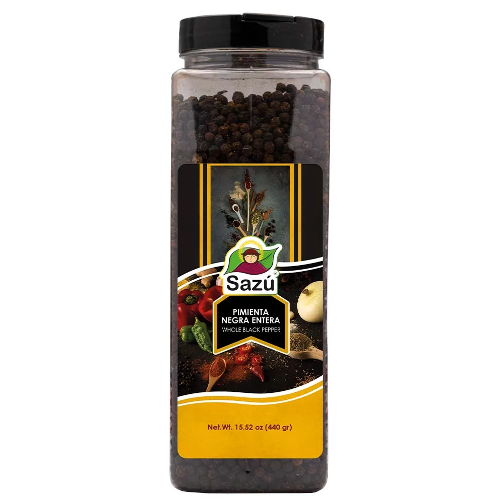 Pimienta Negra Entera Sazú 440gr - Natucol Market - Calidad Premium